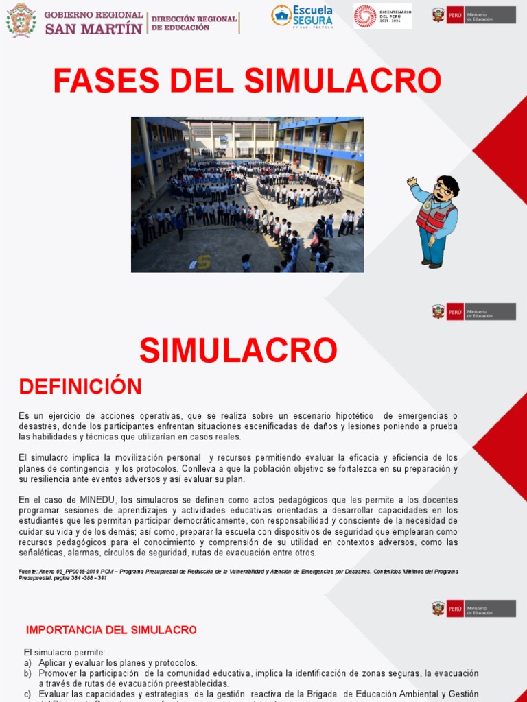 FASES DEL SIMULACRO 26.05.2023 | PDF | Simulación | Evaluación