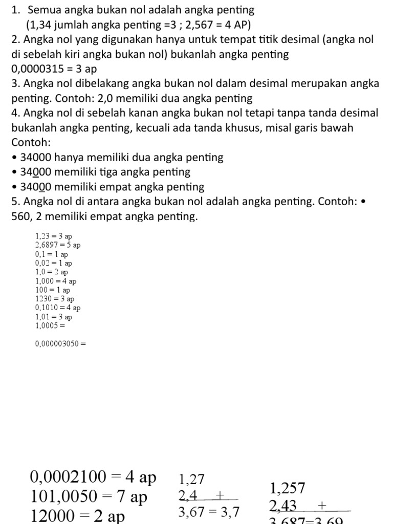 Angka Penting | PDF