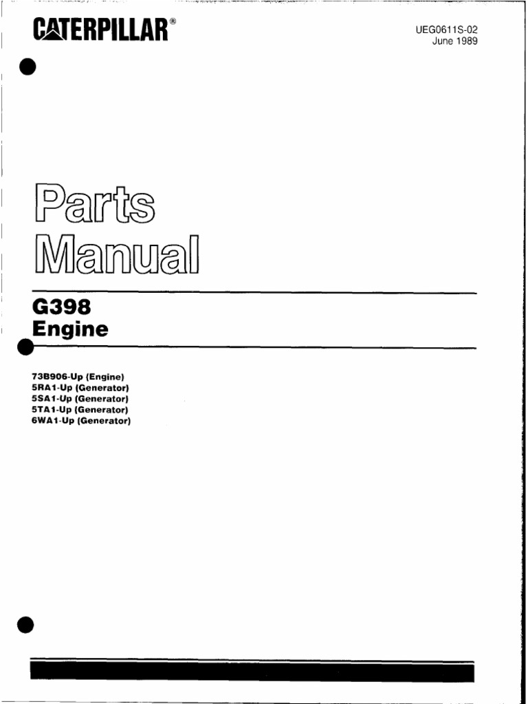 Manual de Partes CAT G-398rev1 | PDF