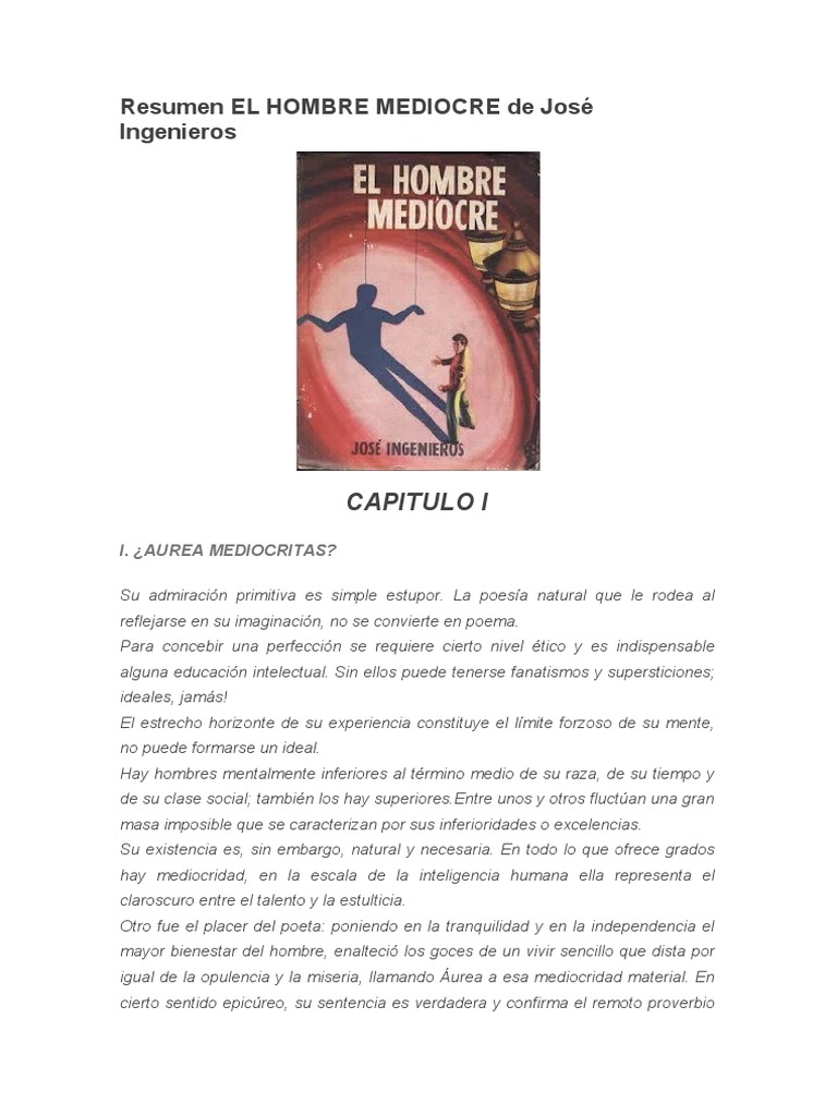 Resumen de "El Hombre Mediocre" | PDF | Virtud | Moralidad