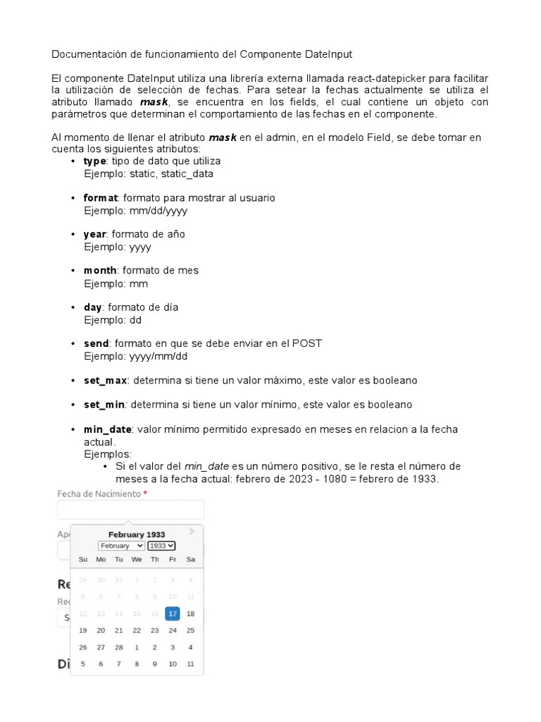 Date Input | PDF Date Input | PDF