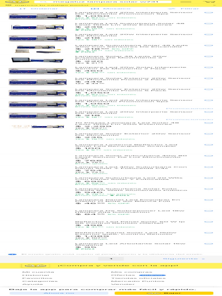 Megaluz Lampara Solar W731 en Mercado Libre México 2 | PDF | Cambio tecnológico | Fotónica