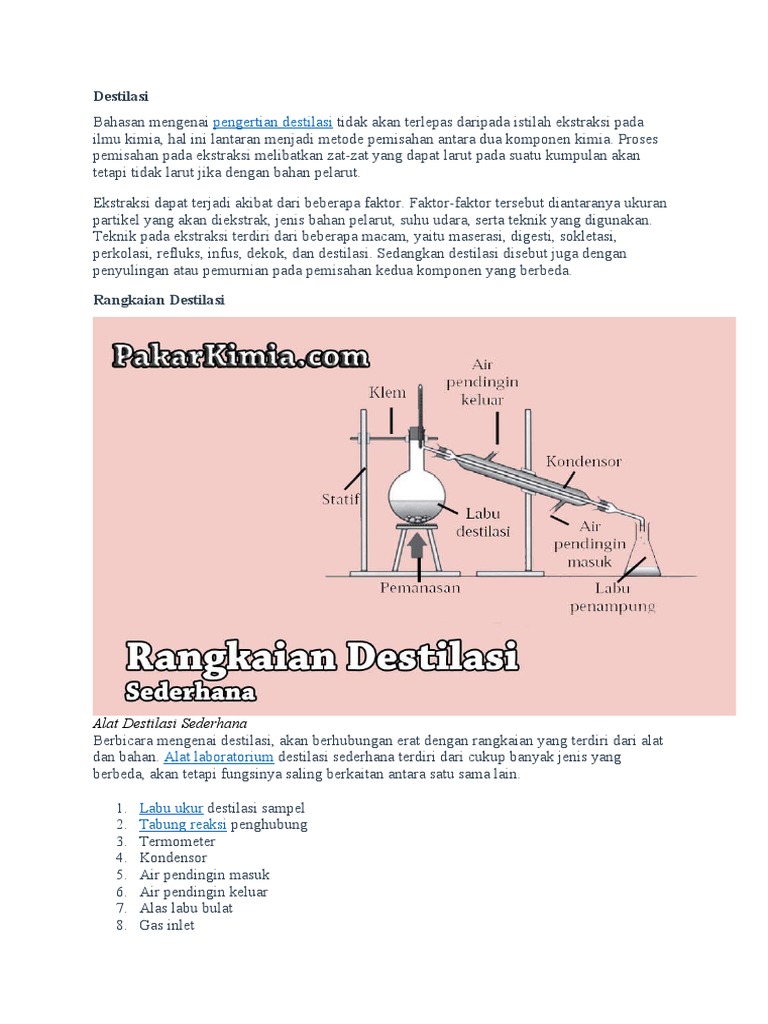Destilasi | PDF | Teknologi & Rekayasa