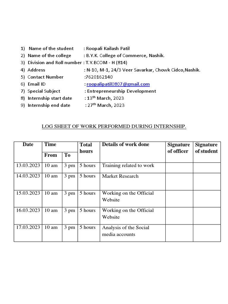 Internship Final | PDF | Internship | Job Hunting