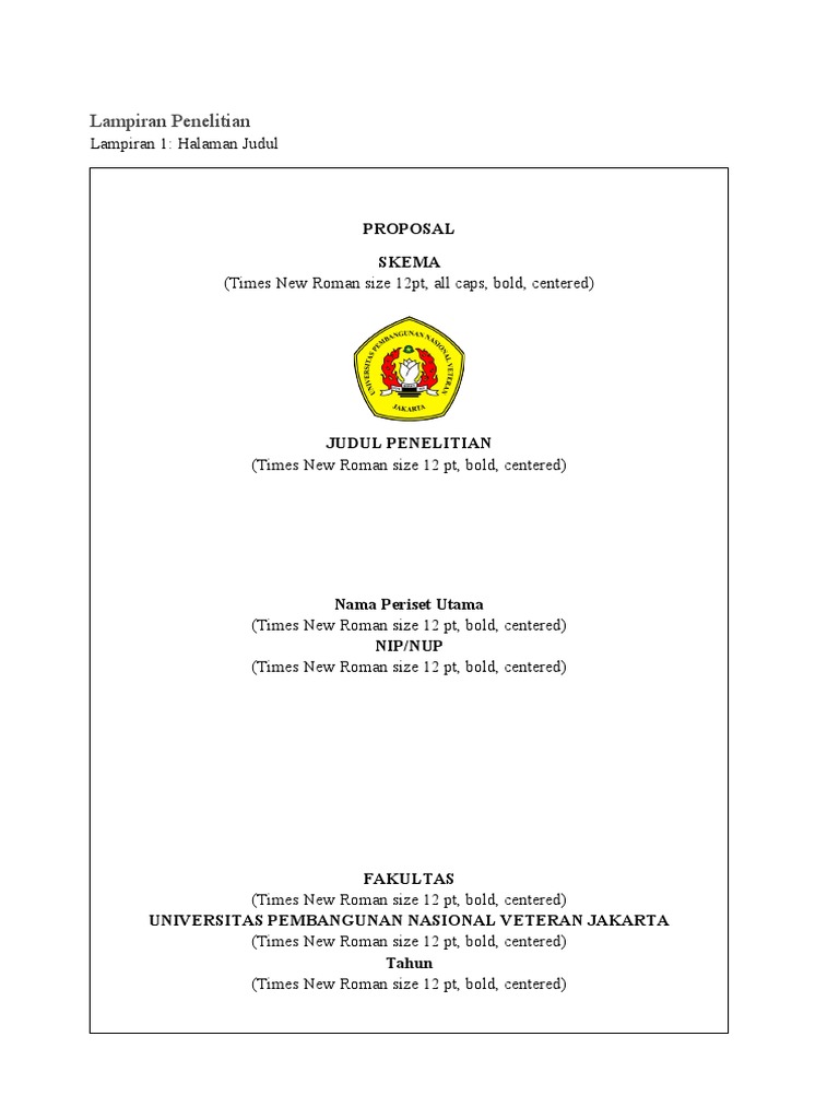 Proposal Penelitian dan Lampiran Resmi | PDF