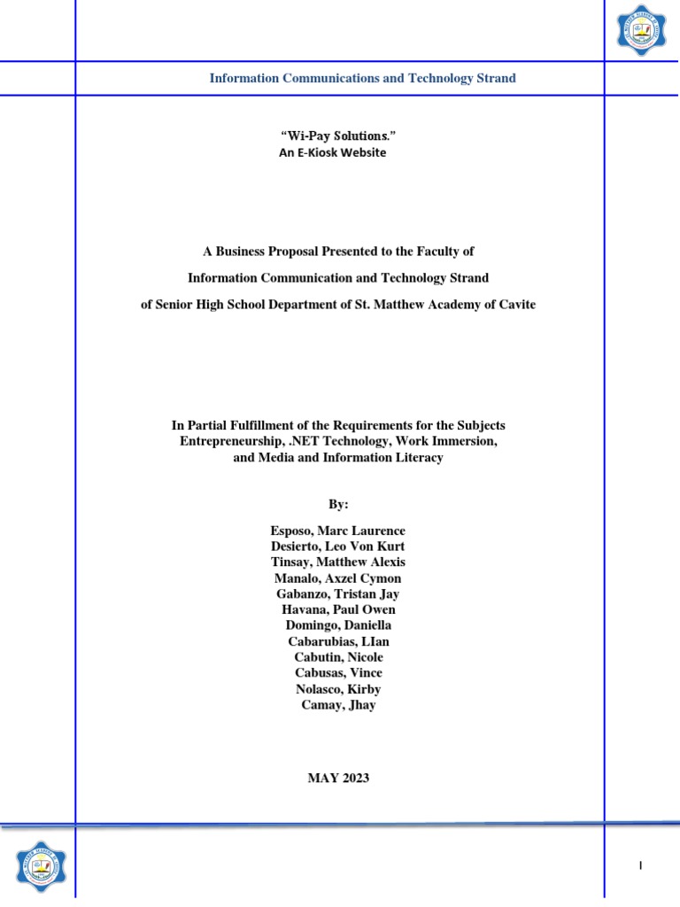 G3 ICT 12 A Title Page FINAL | PDF