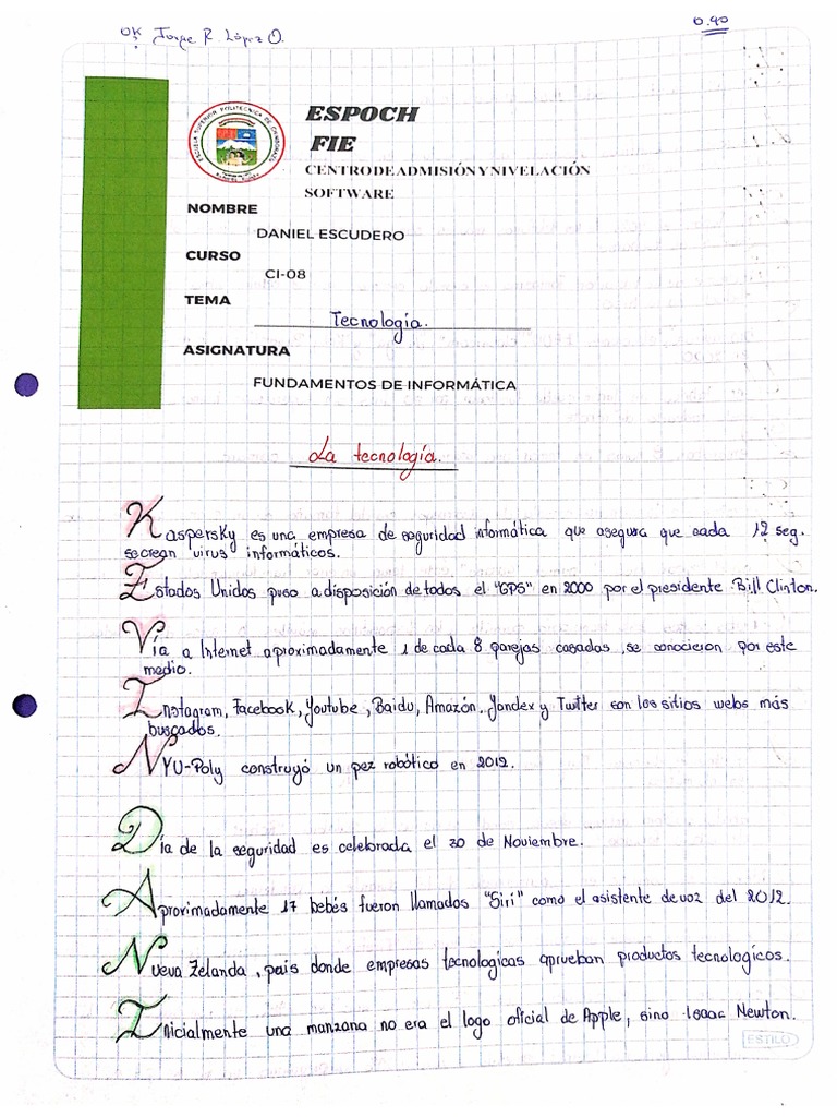 Escudero Kevin Acrostico | PDF