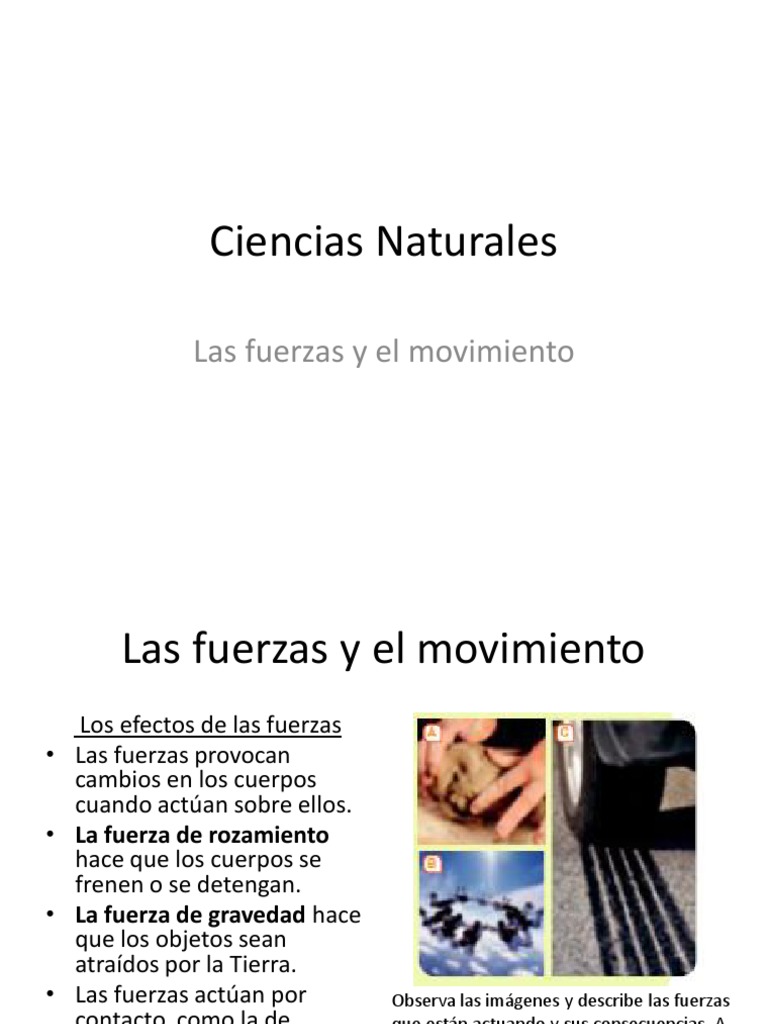 Fuerzas y Movimiento en Ciencias Naturales | PDF