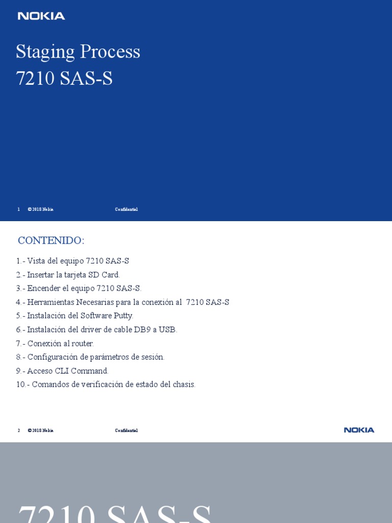 Staging Nokia 7210 SAS - S | PDF