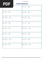Identifying Similar and Dissimilar Fractions Worksheet 1 | PDF