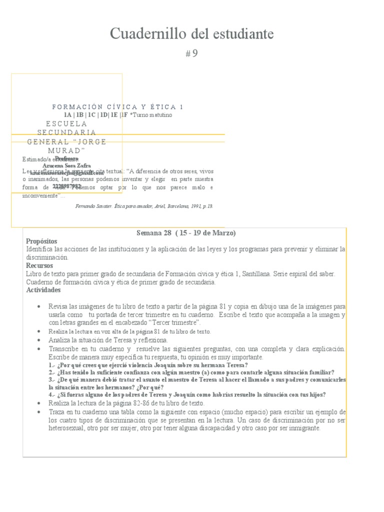 Cuadernillo 9 Fcye | PDF