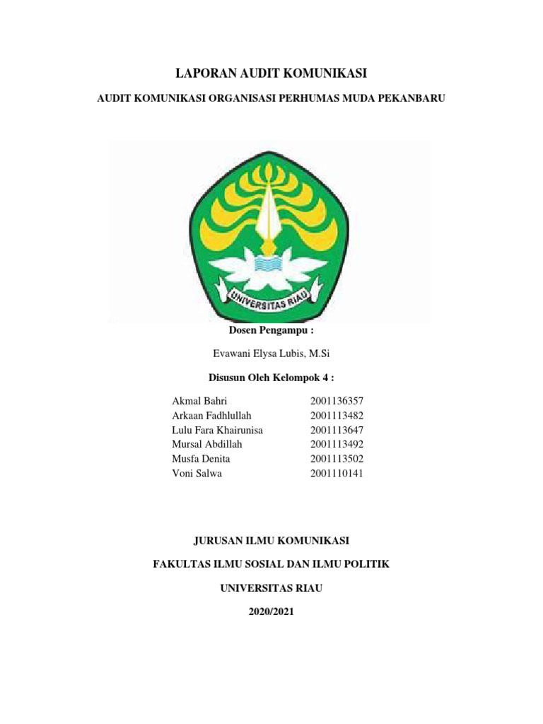 Laporan Audit Komunikasi Kel 4 | PDF Laporan Audit Komunikasi Kel 4 | PDF