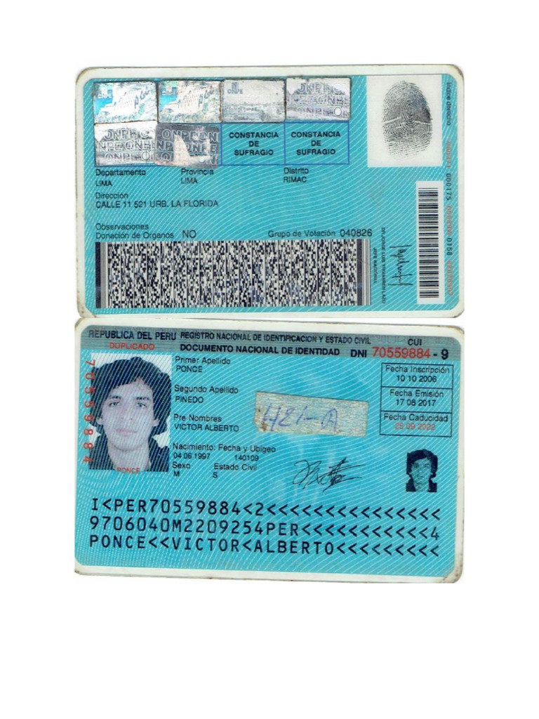 Dni Ambas Caras | PDF