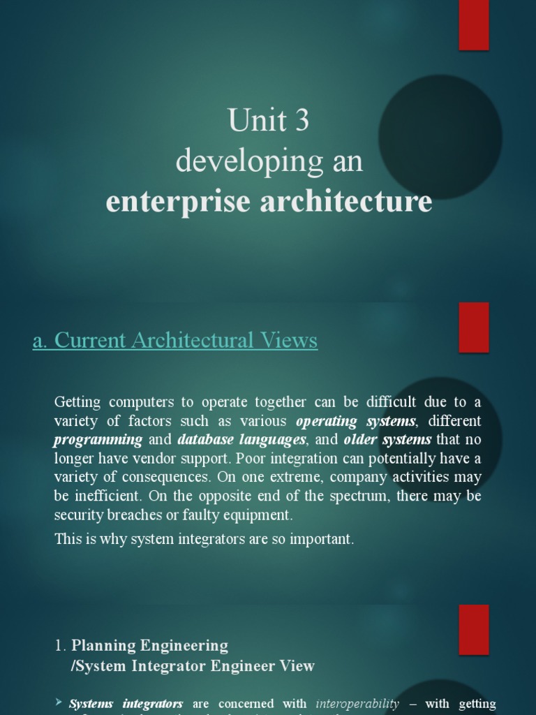 UNIT 3 Developing An Enterprise Architecture | Download Free PDF ...