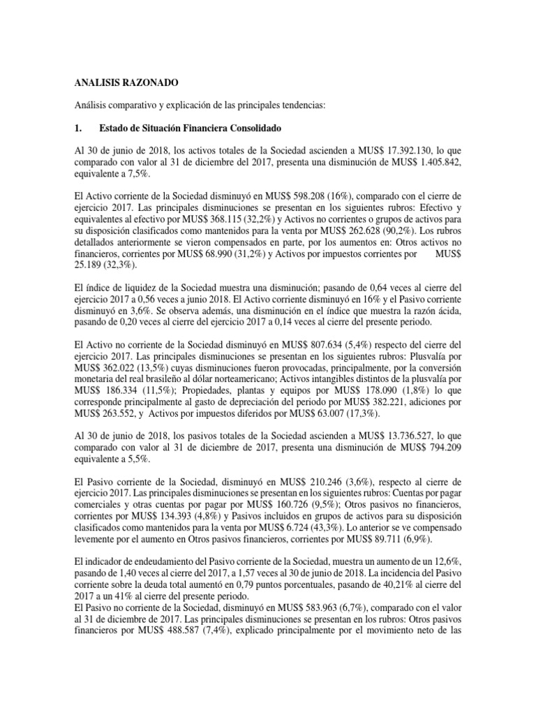Análisis Razonado89862200 201806 | PDF | Swap (Finanzas) | Aerobús