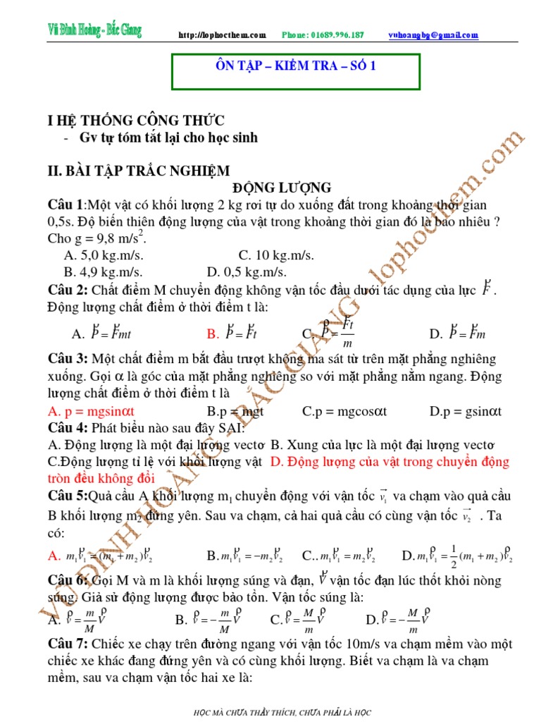 Chu de 6. On Tap - Kiem Tra | PDF