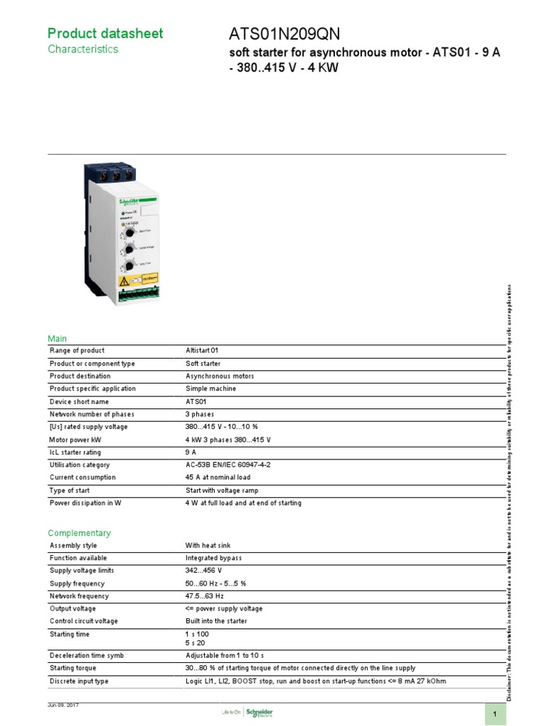 Altistart 01 Soft Starter Overview | PDF | Electric Motor | Relay