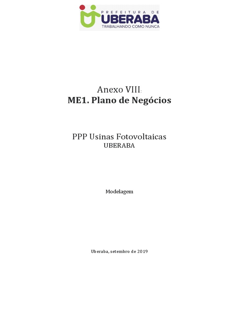 Anexo VII - UBE - USF - Plano de Negocios. UBERABA.. | PDF