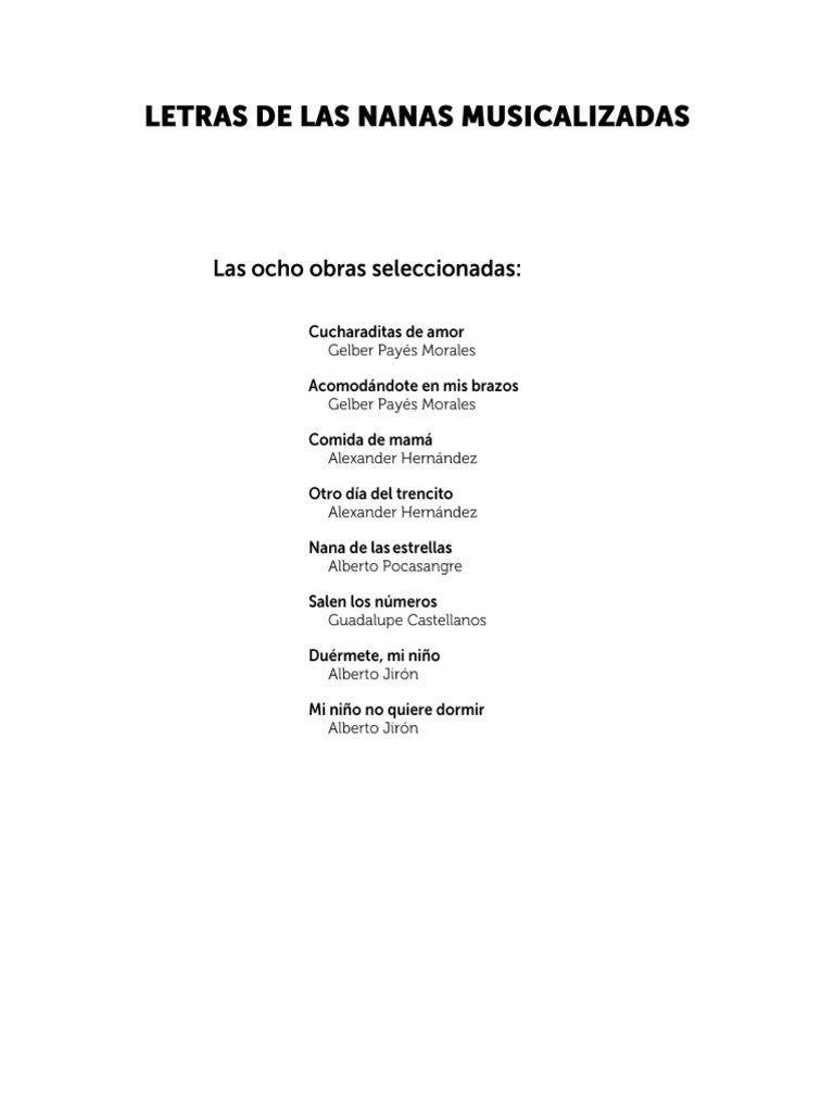 Letras de Las Nanas | PDF