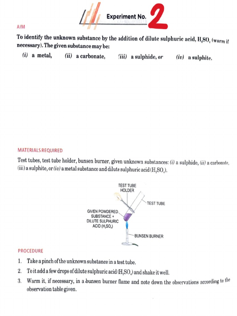 9th (Chemistry) Practical Work | PDF | Magnesium | Filtration