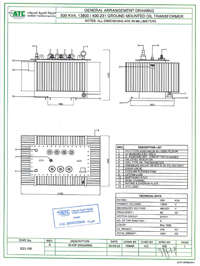 500 Kva Lid Mounted Transformer | PDF