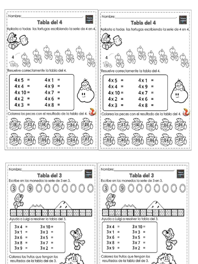 Tablas 3 y 4 | PDF