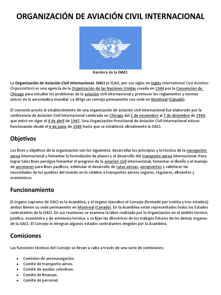 OACI | PDF | Aviación | Gobierno