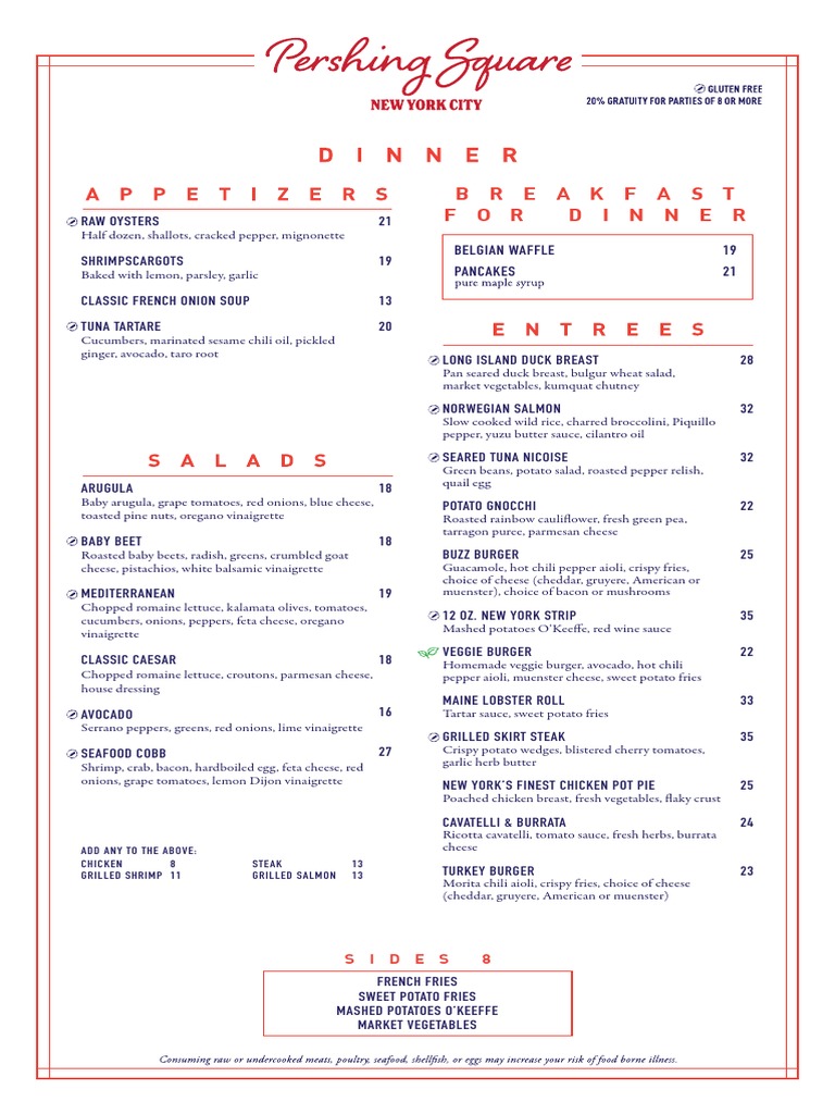 Best Dinner Nyc Menu 040822 | PDF | Hamburgers | Foods