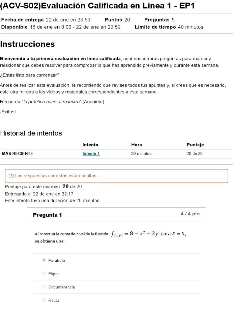 (ACV-S02) Evaluación Calificada en Linea 7 - EP1 - CALCULO AVANZADO PARA INGENIERIA | PDF