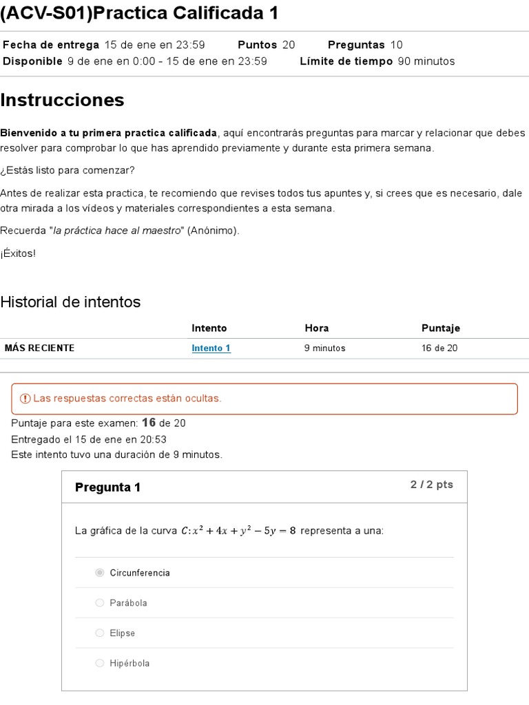 (ACV-S01) Practica Calificada 1 - CALCULO AVANZADO PARA INGENIERIA | PDF | Geometría analítica ...