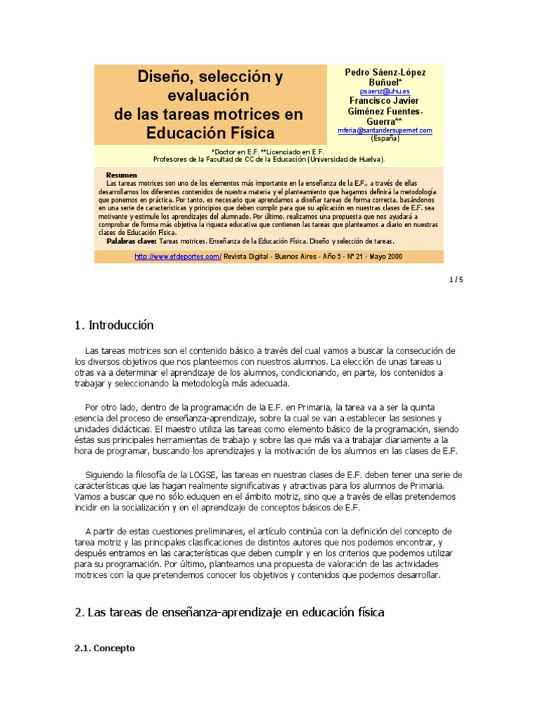 ANÁLISIS DE LAS TAREAS EN EF | PDF