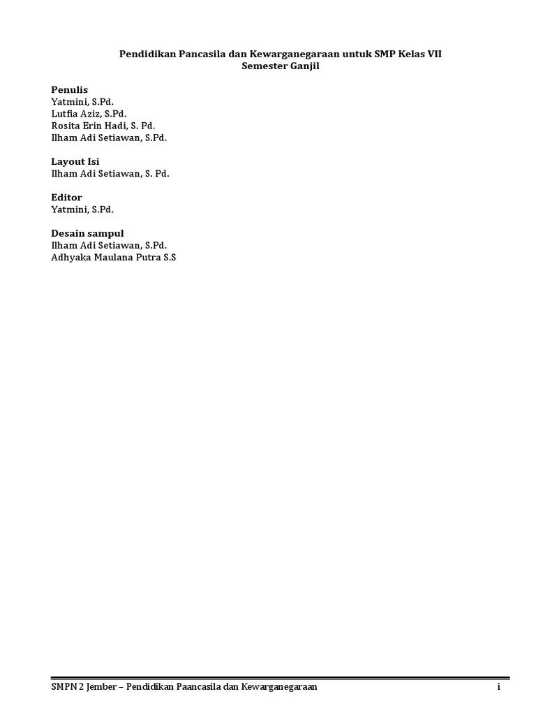 File PPK Kelas 7 Format | PDF