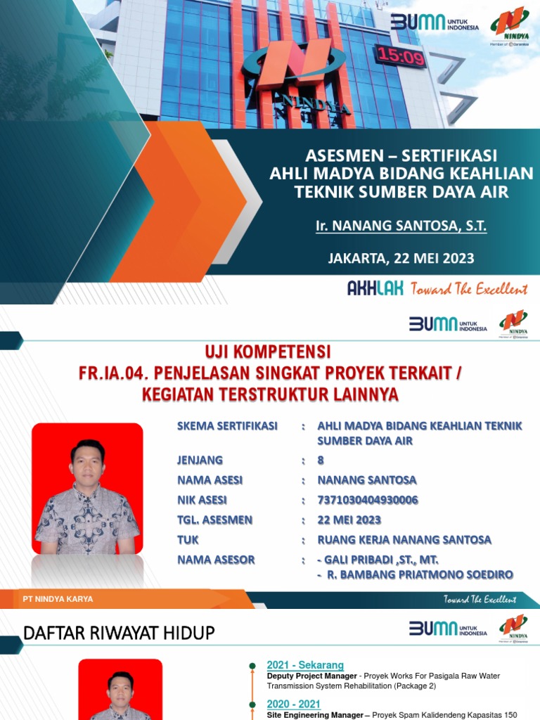 Sertifikasi Ahli Madya Teknik SDA | PDF