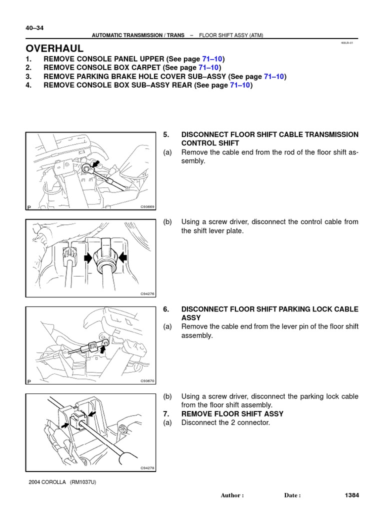 Floor Shift Assembly3 | PDF | Electrical Connector | Screw