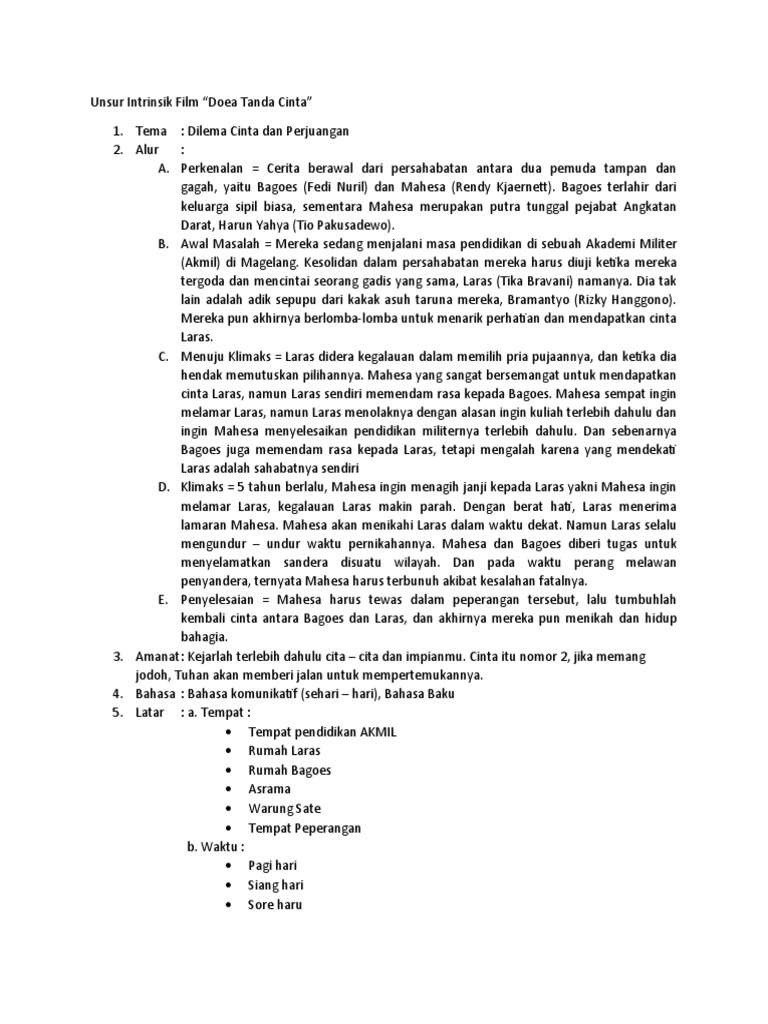 Unsur Intrinsik Film | PDF
