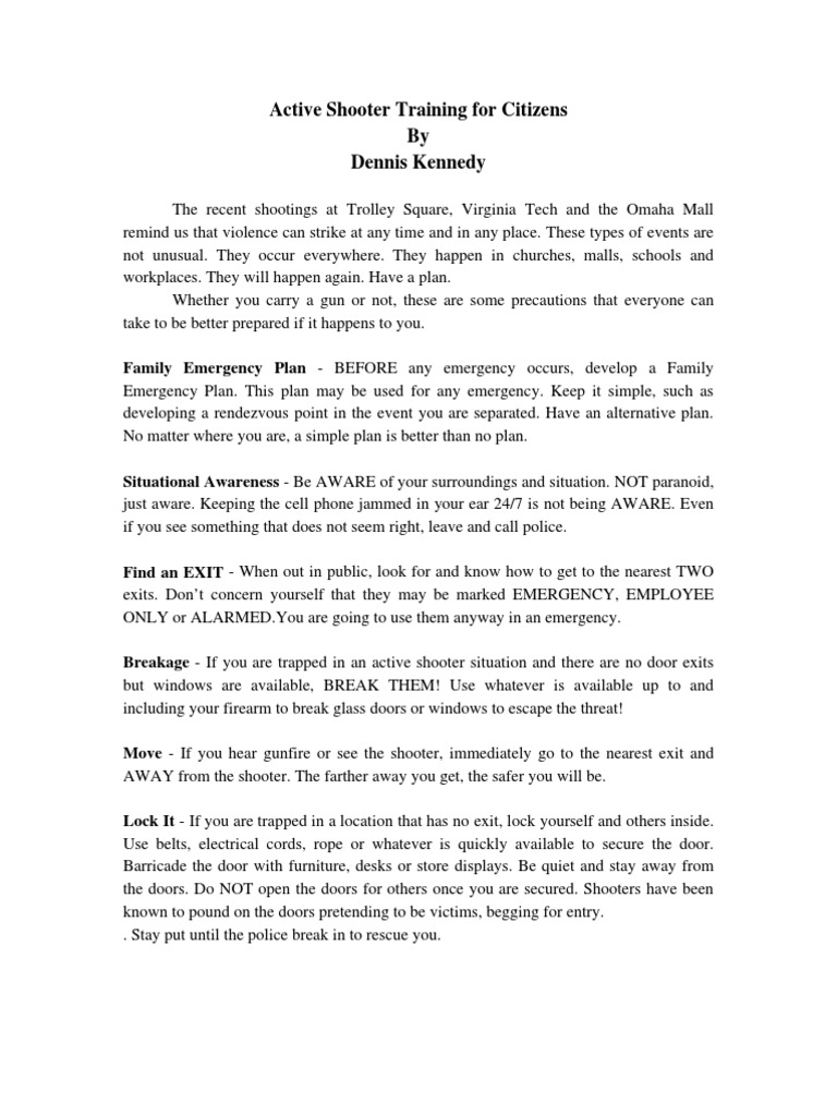 Active Shooter Training | Use Of Force | National Rifle Association