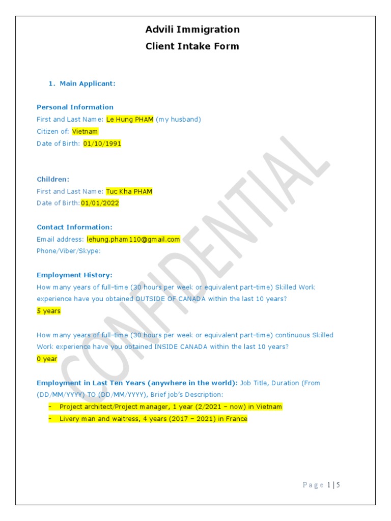 Questionnaire English | PDF