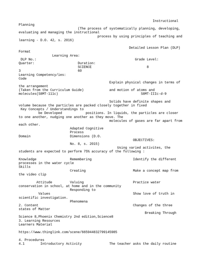 3rd Quarter DLP 8 | PDF | Art | Science & Mathematics