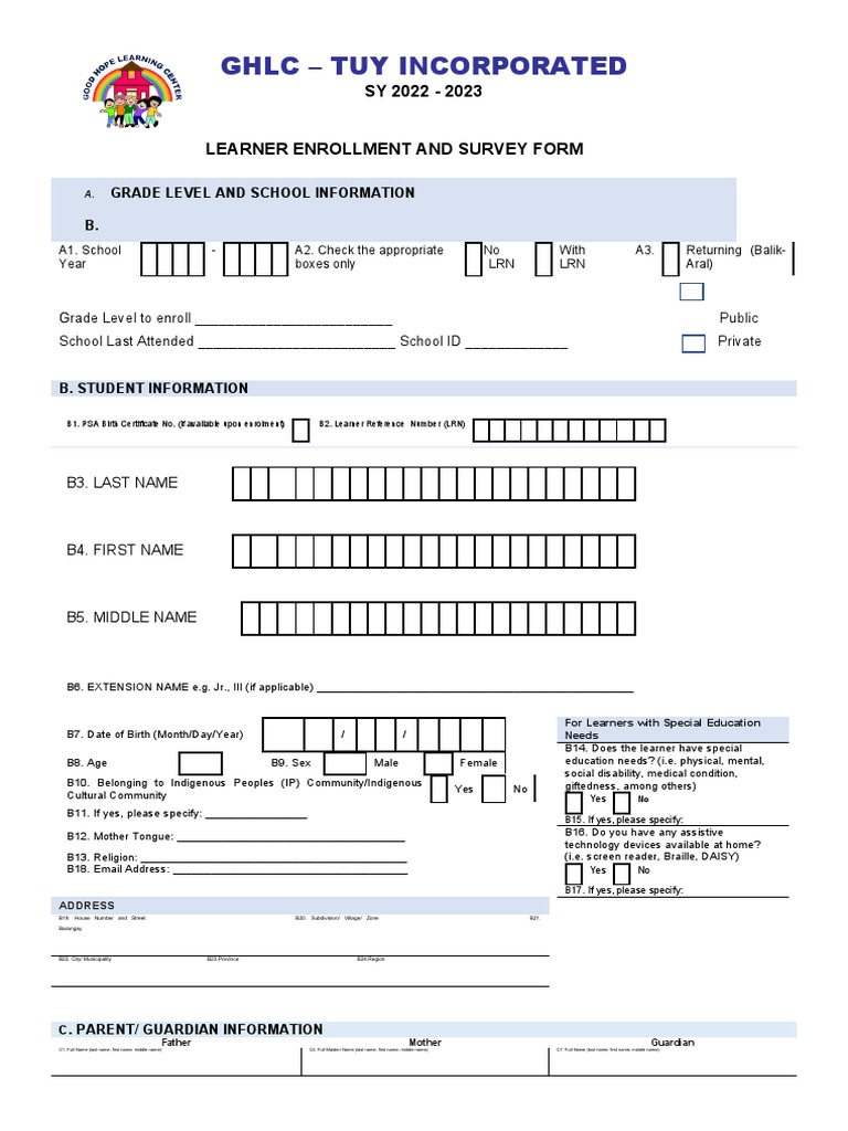 GHLC Enrollment Form 2022 | PDF | Vaccines | Vaccination