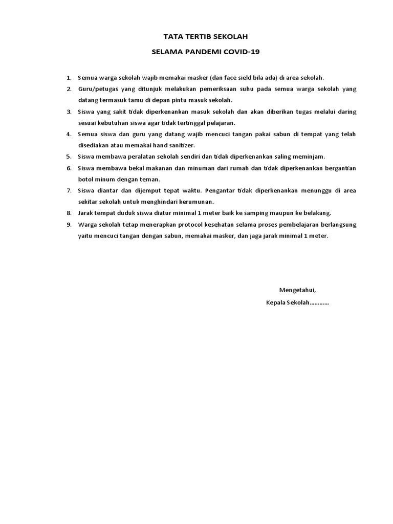 Tata Tertib Sekolah Pdf 