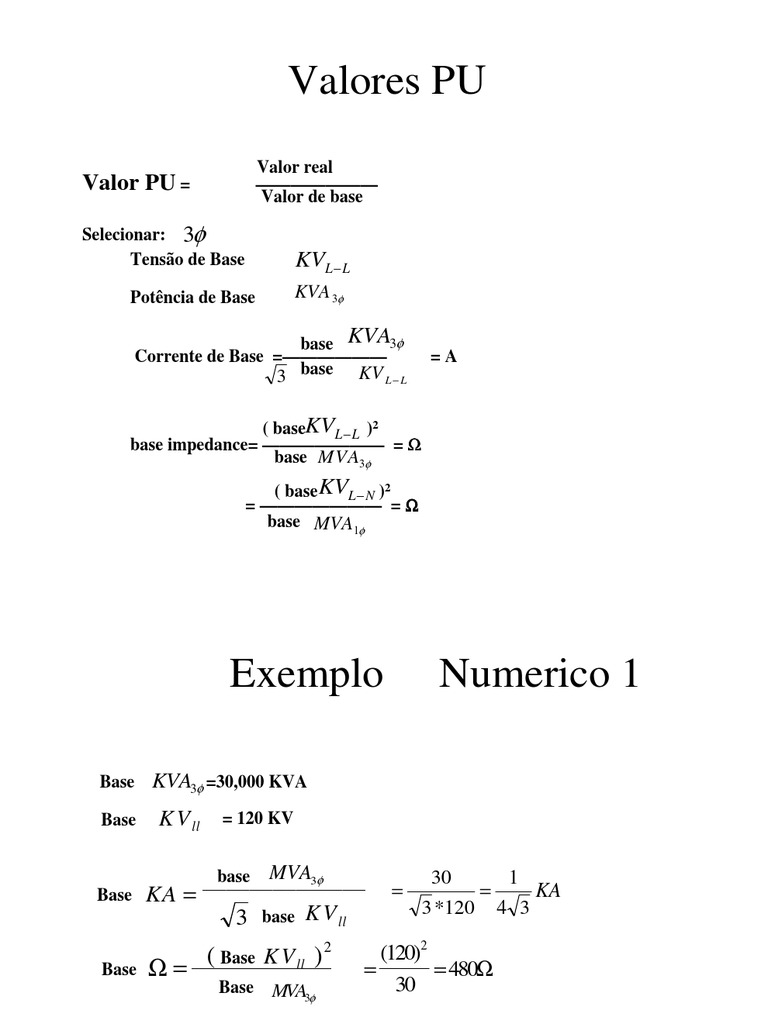 PEA2450 - Valores Pu | PDF | Engenharia de Energia | Energia elétrica