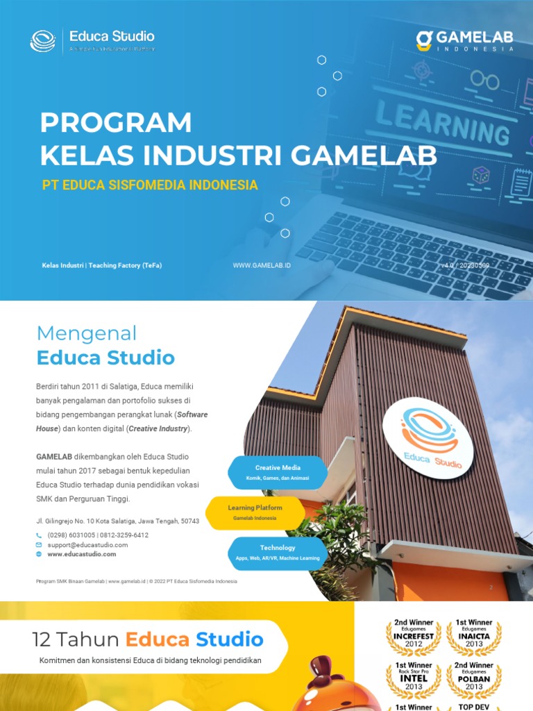v4.0 - 20230508 - Presentasi Educa Studio - SMK Binaan Gamelab - LMS | PDF