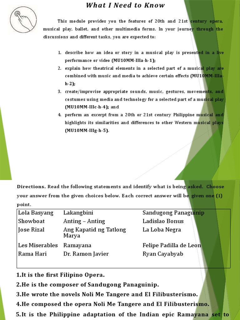 Music 10 Q4 Module1 20th and 21st Century Multimedia Forms | PDF ... Music 10 Q4 Module1 20th and 21st Century Multimedia Forms | PDF ...
