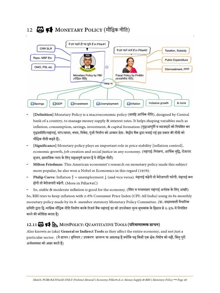 Mrunal Economics 02 | PDF | Reserve Bank Of India | Interest Rates
