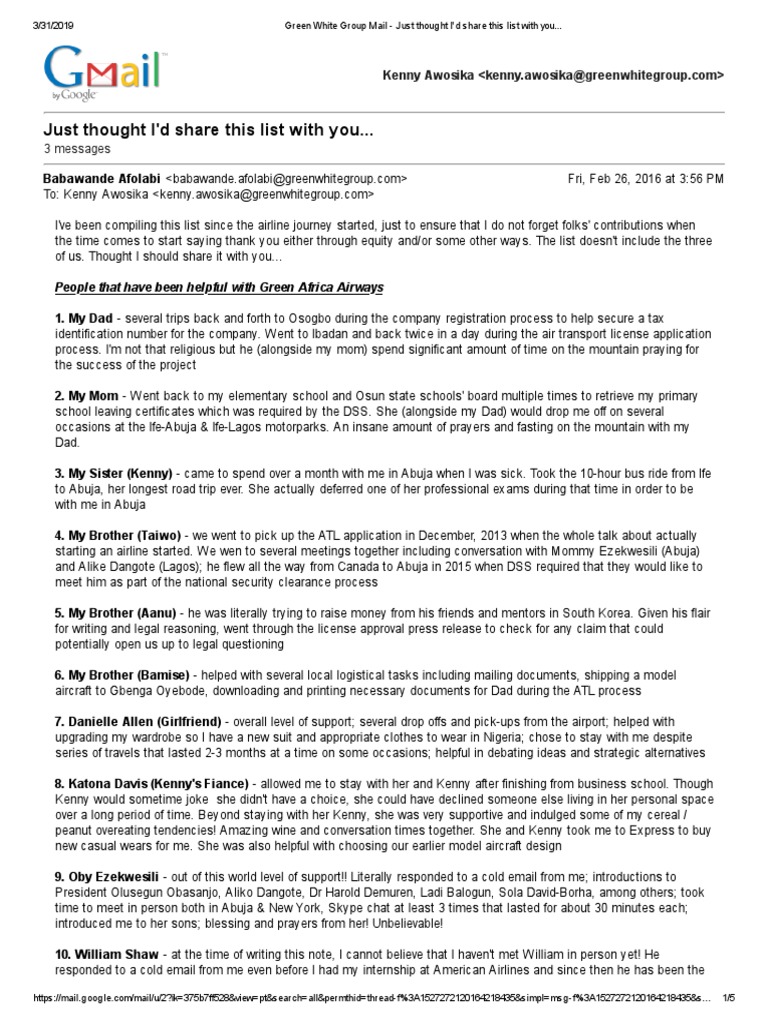 Babawande Afolabi List of Acknowledgments GAA | PDF | Social Science ...