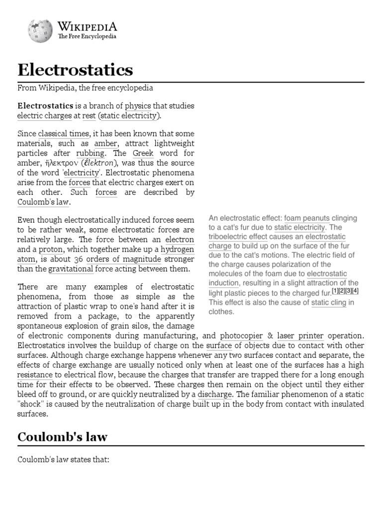 Electrostatics | PDF
