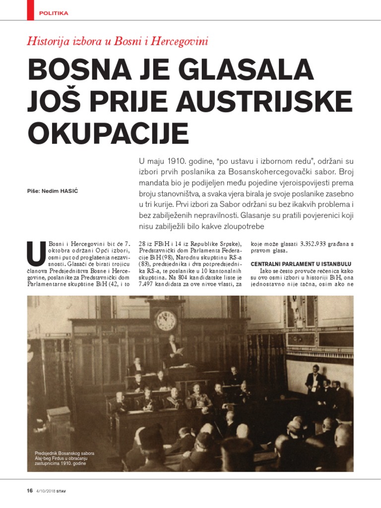 Historija Glasanja U Bosni I Hercegovini | PDF
