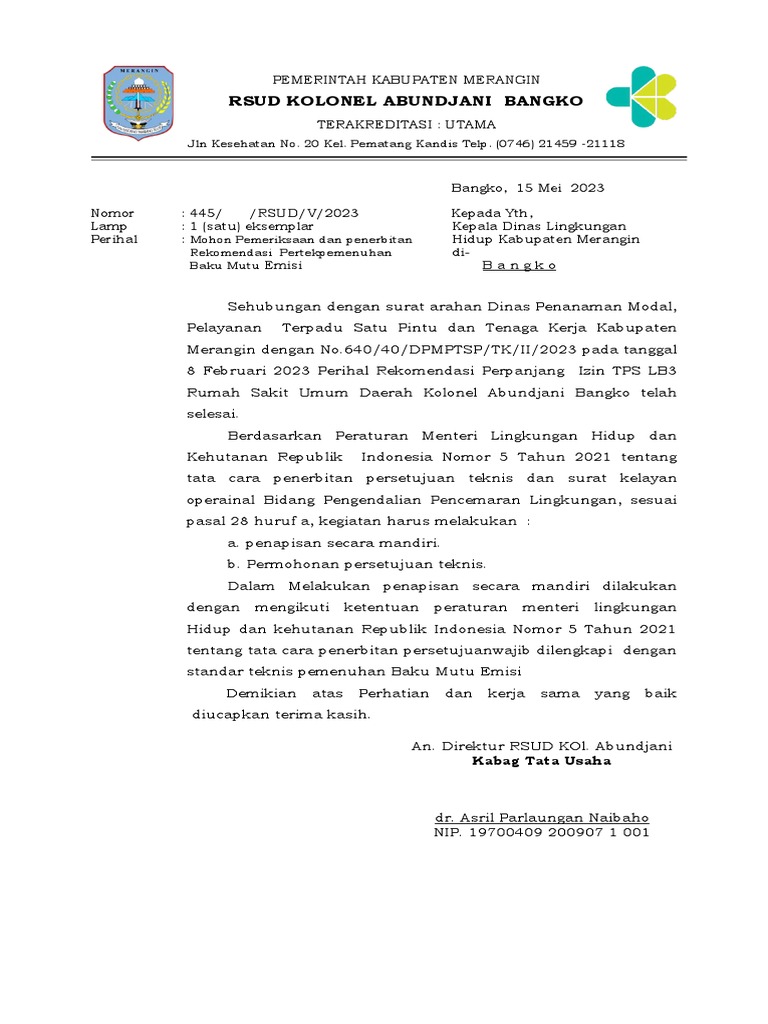 Surat Permohonan Pemeriksaan | PDF | Sains & Matematika