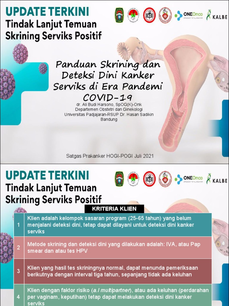 Panduan Skrining dan Deteksi Dini Kanker Serviks di Era Pandemi | PDF