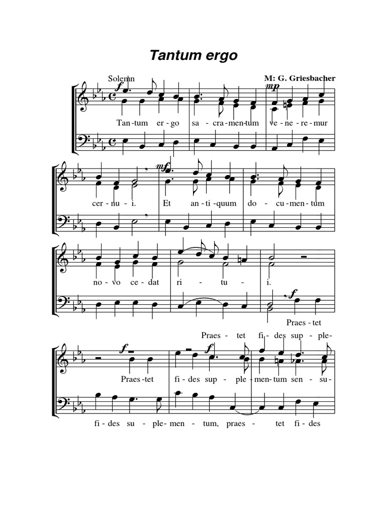 Tantum Ergo (Griesbacher) | PDF